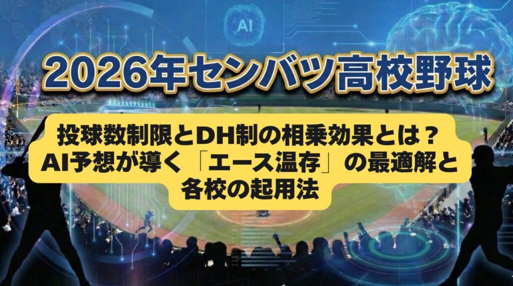 投球数制限とDH制の相乗効果とは？AI予想が導く「エース温存」の最適解と各校の起用法 | AI予想パビリオン